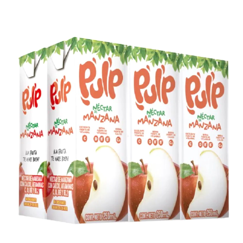 Nectar de Manzana Pulp Tetrapak 6 Unidades 1500Ml | SuperBooM